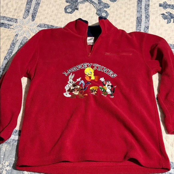 Warner Bros. | Tops | Warner Bros Red Looney Tunes Sweatshirt | Poshmark